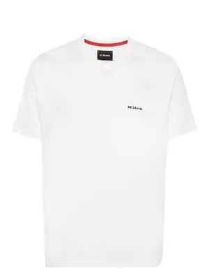 Kiton Embroidered-logo Cotton T-shirt - White