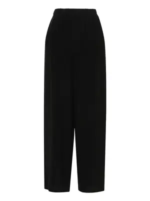 Max Mara Zigano Silk Palazzo Pants - Black