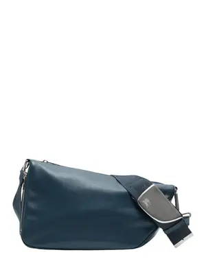 Burberry Shield Leather Shoulder Bag - Blue