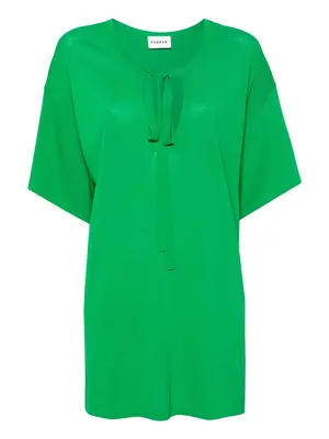 P.a.r.o.s.h Pussy-bow Knitted Top - Green