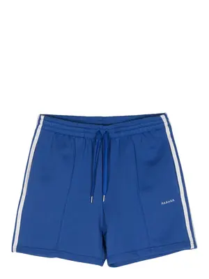 P.a.r.o.s.h Logo-embroidered Striped Shorts - Blue