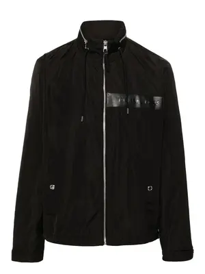 Michael Kors Logo Debossed Windbreaker - Black