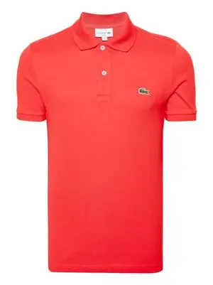 Lacoste Logo-patch Cotton Polo Shirt - Red