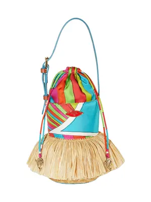 Emilio Pucci Nella Straw Bucket Bag - Neutrals