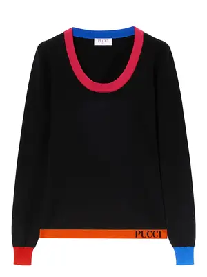 Emilio Pucci Colour-block Jumper - Black