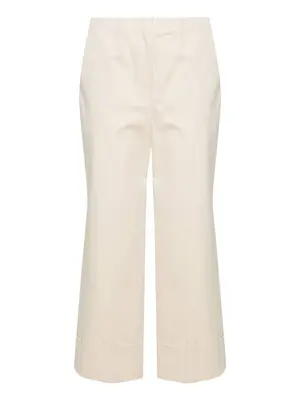 Theory Mid-rise Cropped Trousers - Neutrals