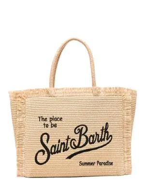 MC2 SAINT BARTH MC2 Saint Barth Straw Tote Bag Neutrals