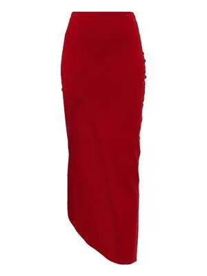 Rick Owens Fitted Asymmetric Skirt - Red