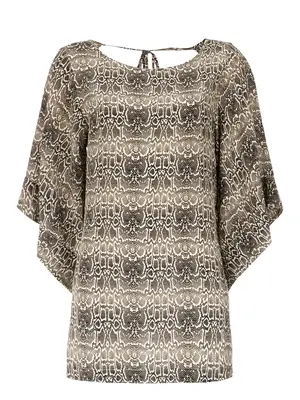 AMIR SLAMA Amir Slama Python Print Silk Dress