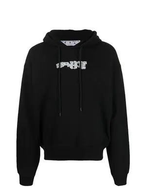 Off-White Carlos Type Over Hoodie - Black