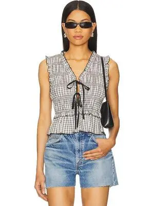 Rails Rails Martine Top Ivory Jet Gingham