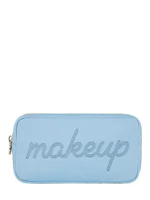 Stoney Clover Lane Makeup Embroidered Small Pouch - Periwinkle