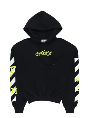 Off-White Opposite Arrow Boxy Hoodie - Black