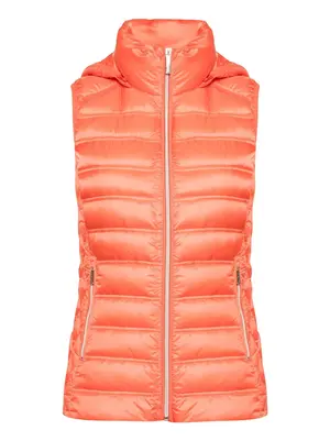 Michael Kors Detachable-hood Down Gilet - Orange