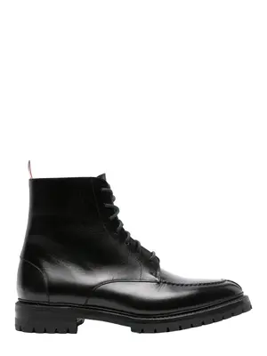 Thom Browne Wingtip Leather Boots - Black