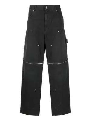 Givenchy Zip-detailed Straight-cut Trousers - Black