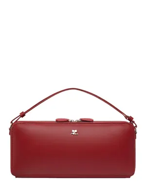 COURREGES Logo-plaque Shoulder Bag - Red
