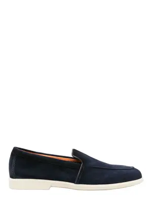 SANTONI Santoni Piped-Trim Suede Loafers