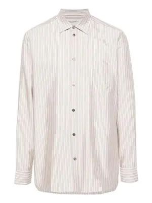 GOLDEN GOOSE Long-sleeve Striped Shirt - Neutrals