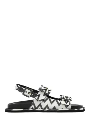 Missoni Zigzag-knit Buckled Sandals - Black