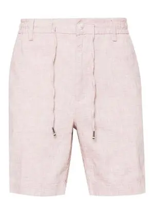 BOSS Linen-blend Drawstring Shorts - Pink