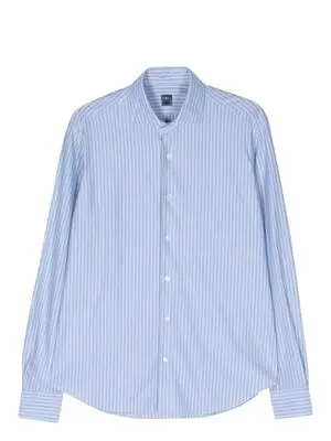 Fedeli Striped Jersey Shirt - Blue