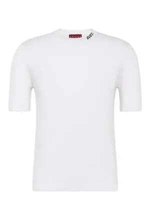 Gucci Logo Silk And Cotton T-shirt - White