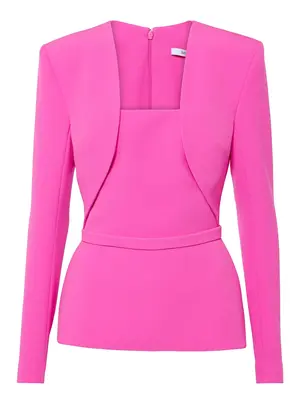 Safiyaa Samuela Paneled Crêpe Top - Pink