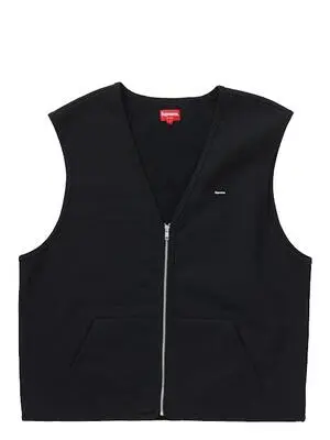 Supreme Zip-up Sweat Vest - Black