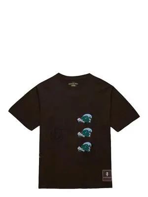 TRAVIS SCOTT X Mitchell & Ness Tulane Green Wave Seal T-shirt - Brown