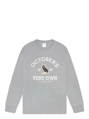 OVO Collegiate Longsleeve T-shirt - Heather Grey