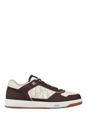 Dior B27 Low-Top Leather Sneakers Brown/white/oblique