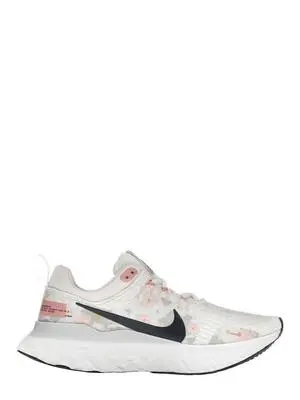 Nike React Infinity Run Flyknit 3 Premium Floral Watercolor Sneakers - White/platinum Tint/pearl Pink