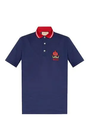 Gucci Pablo Delcielo Logo Polo Shirt - Navy Blue
