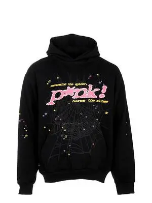 SP5DER P*nk Hoodie - Black