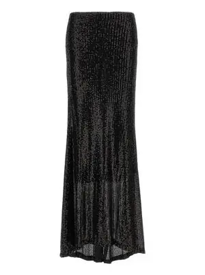 LE TWINS Maria Cristina Maxi Skirt - Black
