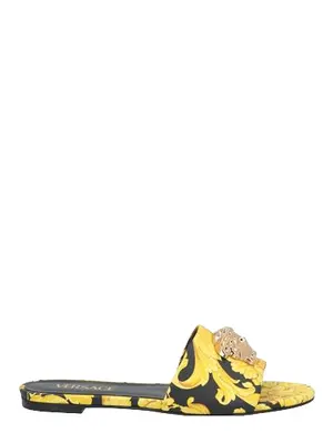 Versace Calfskin Sandals - Yellow