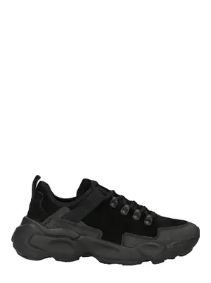 JIL SANDER Leather Chunky Sneakers - Black