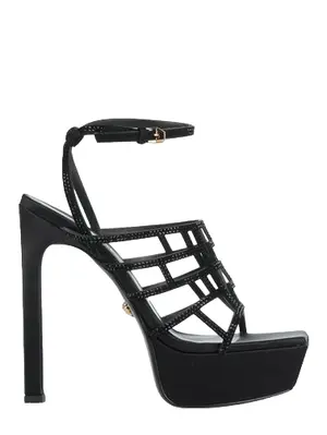Versace Ankle Strap Sandals - Black