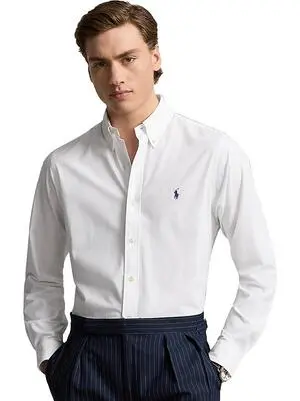 Polo Ralph Lauren Cotton Poplin Classic Fit Button Down Shirt - White