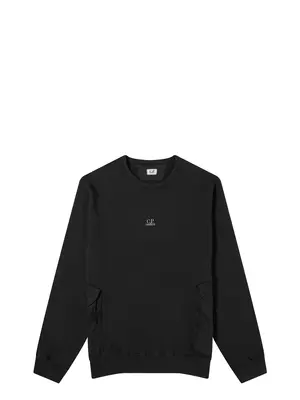 C.P. COMPANY Pocket Crew Sweat - Black