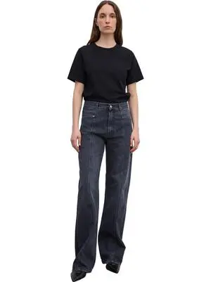 HOUSE OF DAGMAR Mid-rise Wide Leg Denim Jeans - Dark Grey