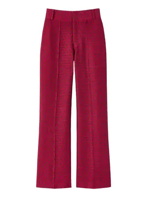 DESTREE Yoshismart Jacquard Cropped Trousers - Pink