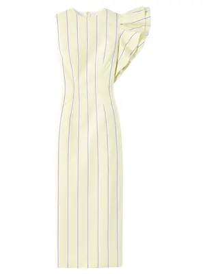 DESTREE Franz Striped Midi Dress - Yellow