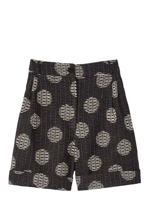 DESTREE Daniel Polka-dot Jacquard Shorts - Black