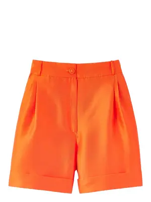 DESTREE Daniel Pleat-detail Shorts - Orange