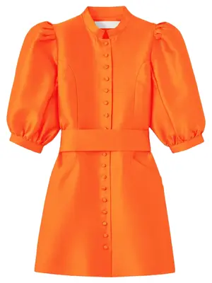 DESTREE Amoako Satin-finish Mini Dress - Orange