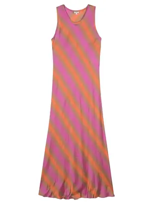 Aspesi Striped Maxi Slip Dress - Pink