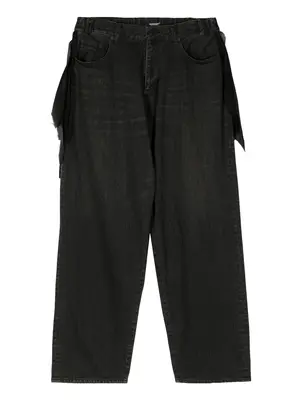 UNDERCOVERISM Low-rise Wide-leg Jeans - Black