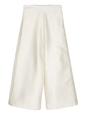 Biyan Satin-finish Palazzo Trousers - Neutrals